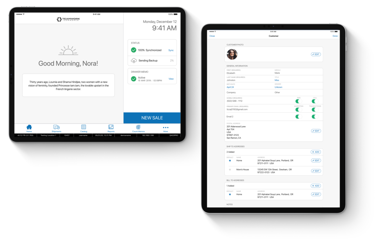 Mobile Point of Sale - Teamwork Commerce